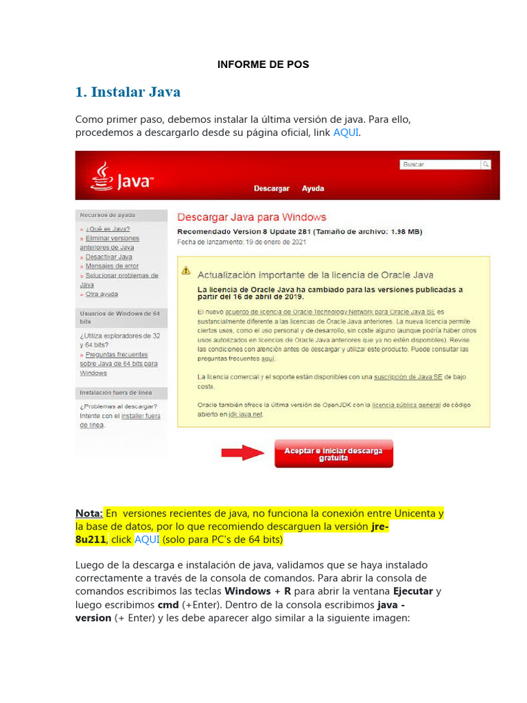 Informe de Pos | PDF | Mi sql | Java (lenguaje de programación)