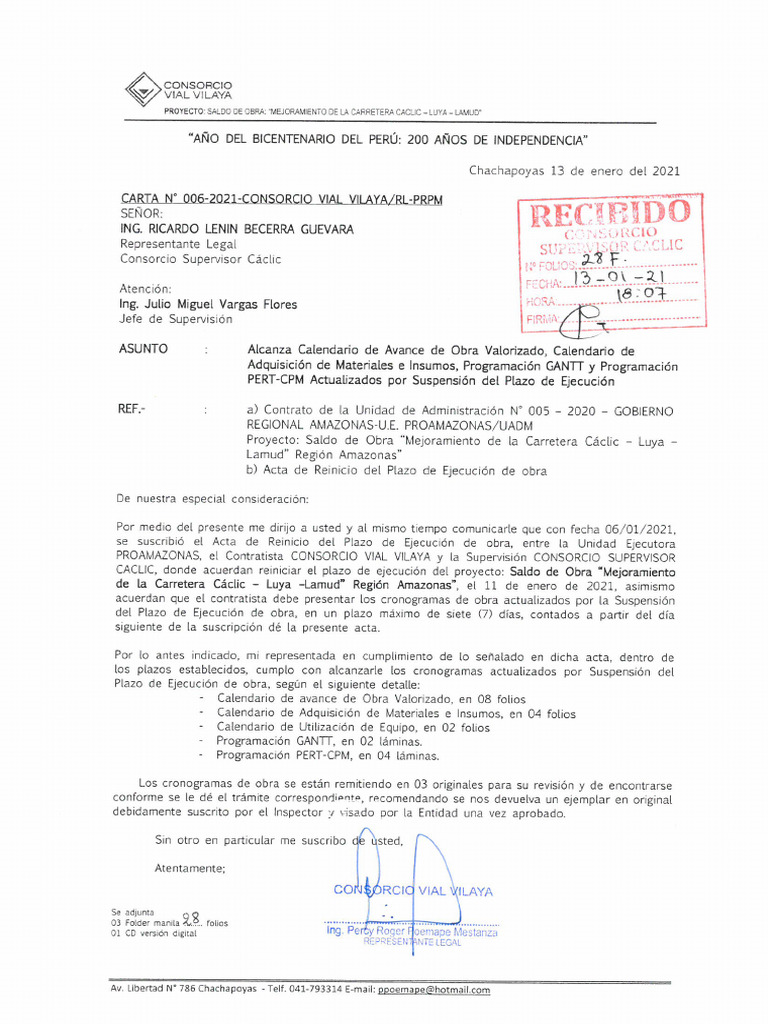 CN° 006 - Alcanza CAOV, GANTT Y PERT CPM. | PDF