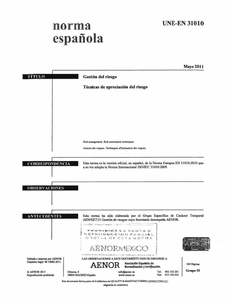 Iso 31010 | PDF