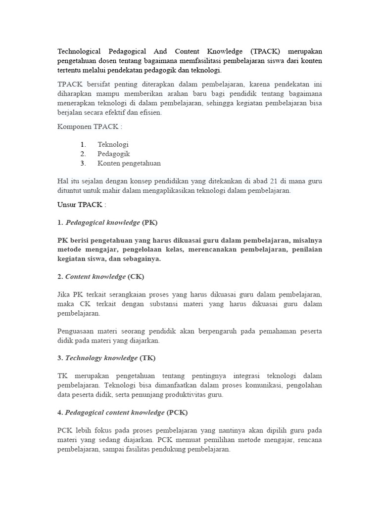 TPACK Zahrotun | PDF