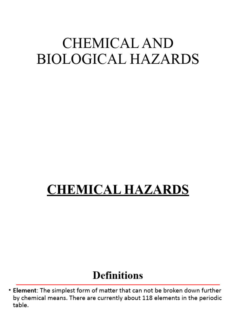 Chemical Biological Hazards | PDF | Hazards | Toxicity