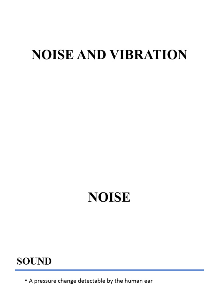 Noise and Vibration | PDF | Hearing Loss | Noise