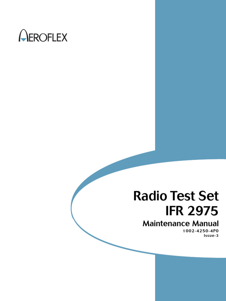 IFR 2975 Radio Test Set Manual | PDF | Fuse (Electrical ...