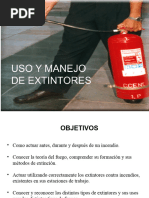 Triptico Uso y Manejo de Extintores | PDF | Incendios | Oxígeno