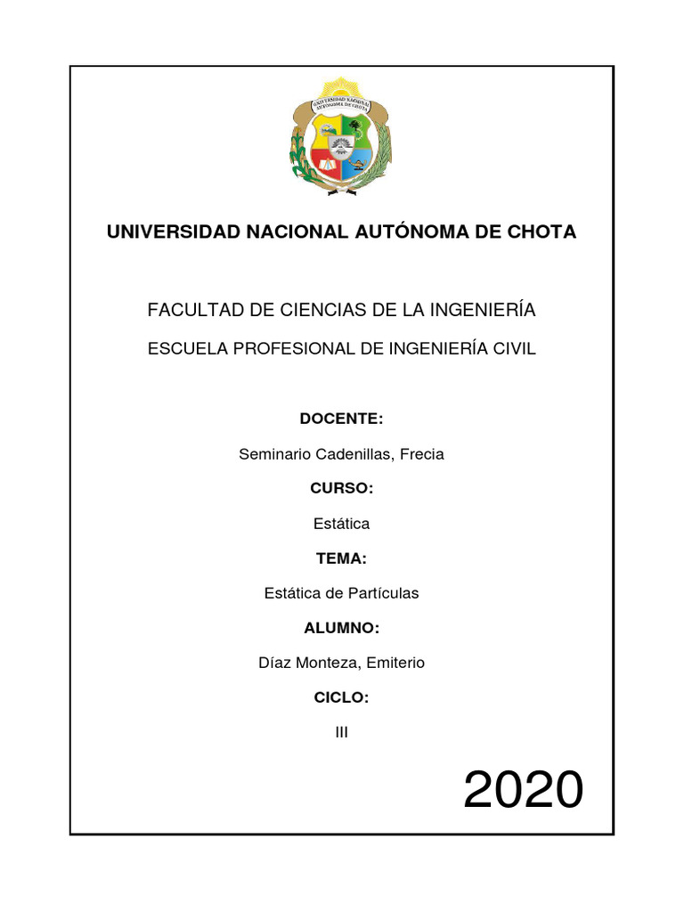 Practica01 (Estática) | PDF | Tensión (Física) | Fuerza