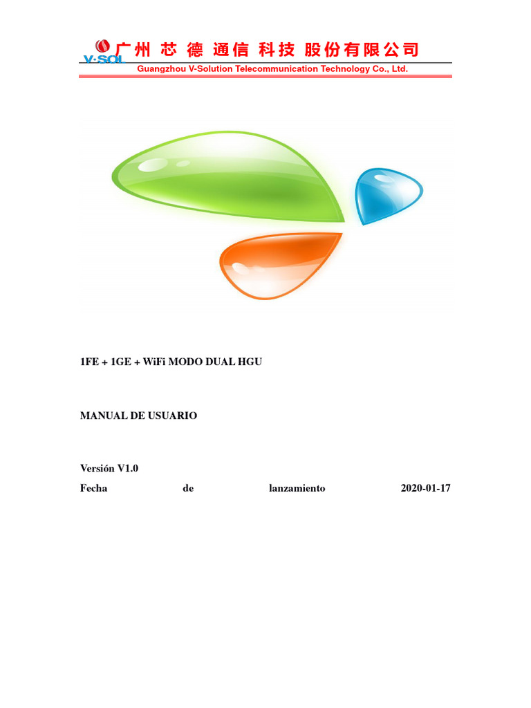1fe + 1ge + Wifi Modo Dual Hgu: Guangzhou V-Solution Telecommunication ...