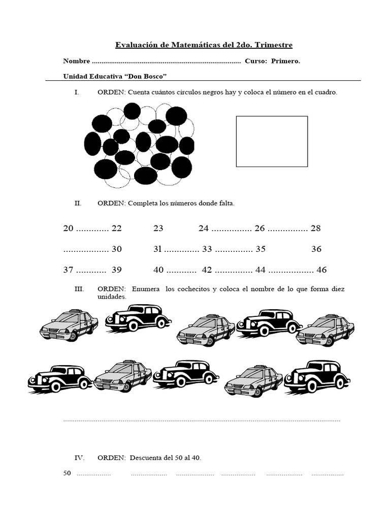 Evaluaci - N de Matem - Ticas Del 2do | PDF
