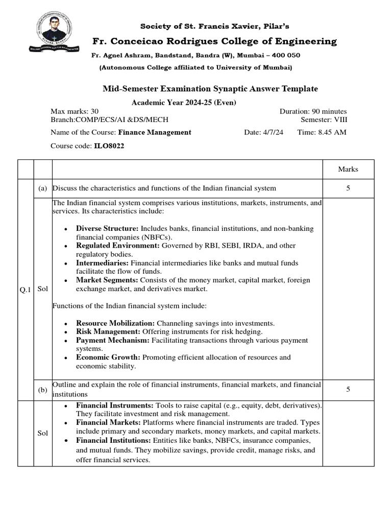 Model Ans | PDF | Stocks | Bonds (Finance)