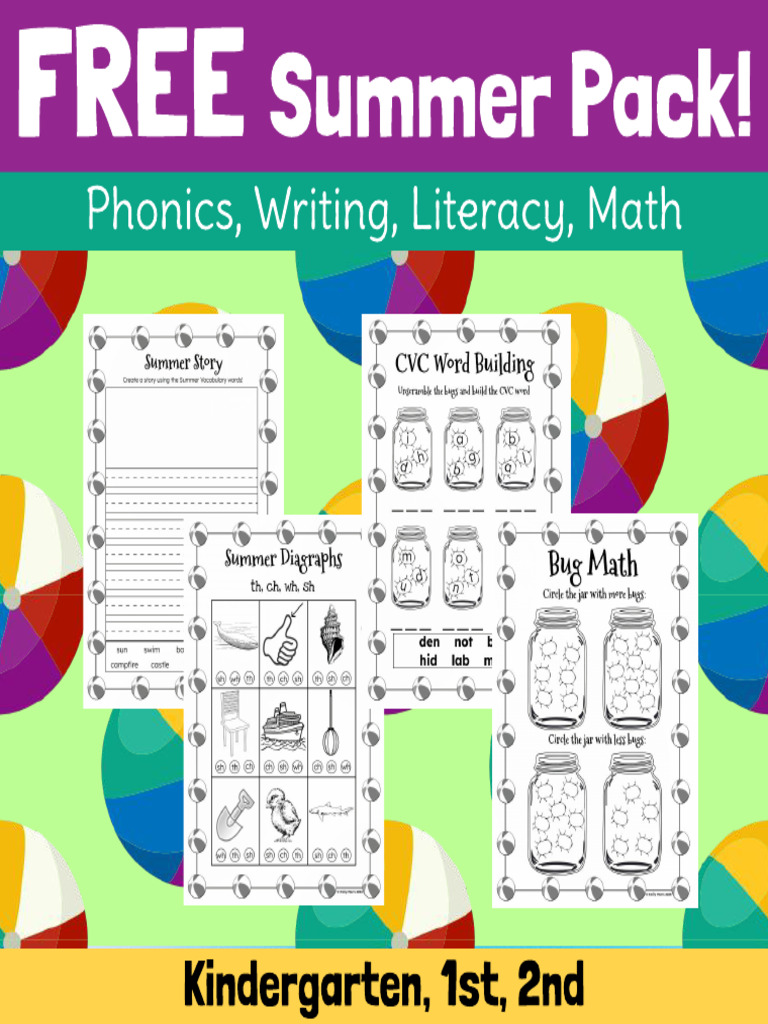Phonics, Writing, Literacy, Math: Kindergarten, 1st, 2nd | PDF ...