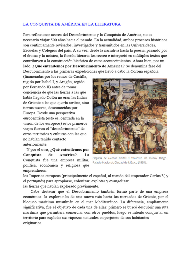 Literatura sobre la Conquista de América | PDF | Imperio español ...
