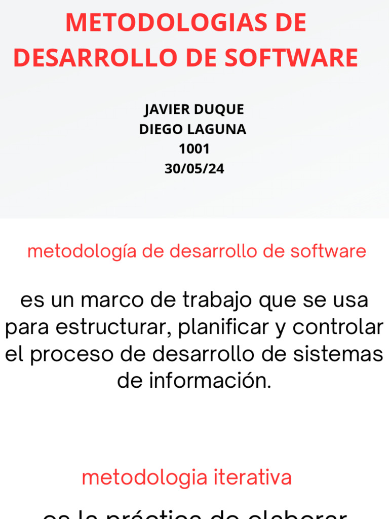 Métodos de Desarrollo de Software | PDF | Software | Ingeniería de software