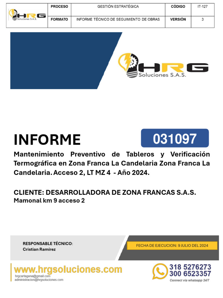 ZFLC Op-Ft-01 Informe Tecnico | PDF