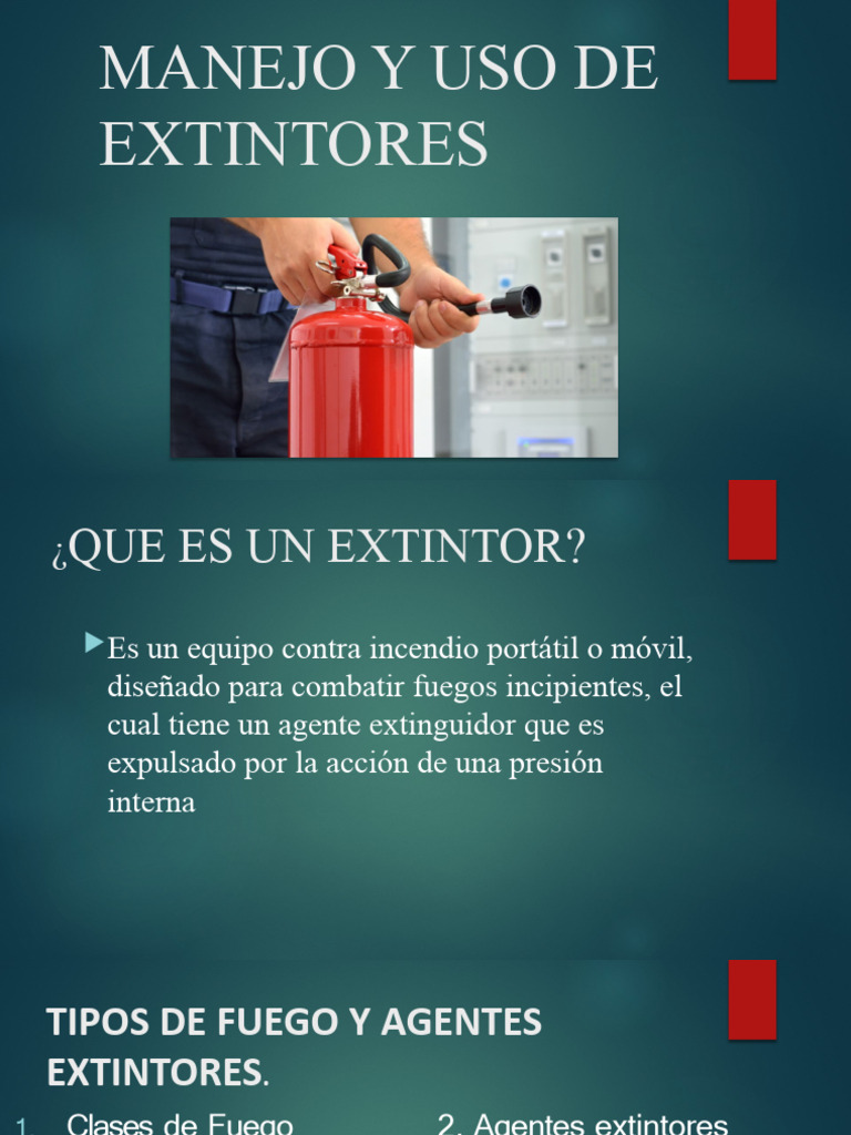 Manejo y Uso de Extintores | PDF | Agua | Materiales
