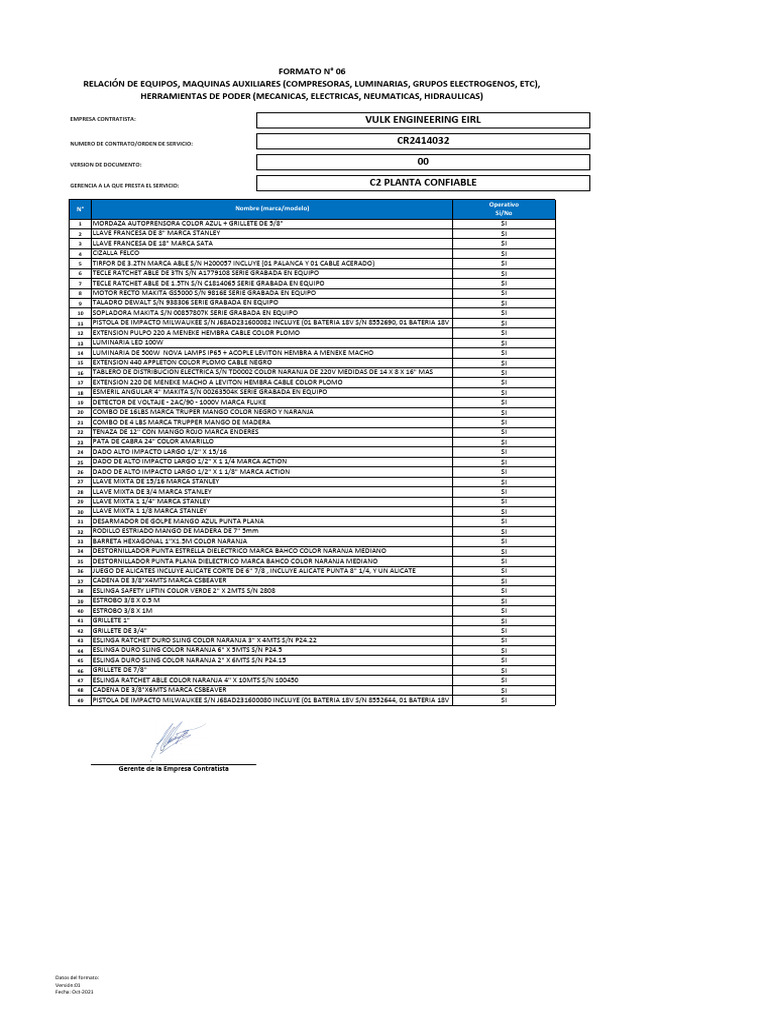 Vulk Proc CR2414032 LS 09 001 | PDF