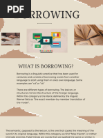 Types and Examples of Linguistic Borrowing | PDF | Word | English Language