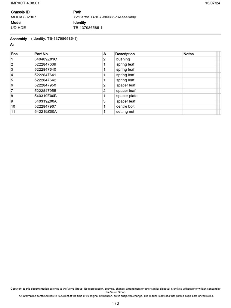 UD-HDE Assembly Parts List TB-137986586-1 | PDF | Intellectual Works ...