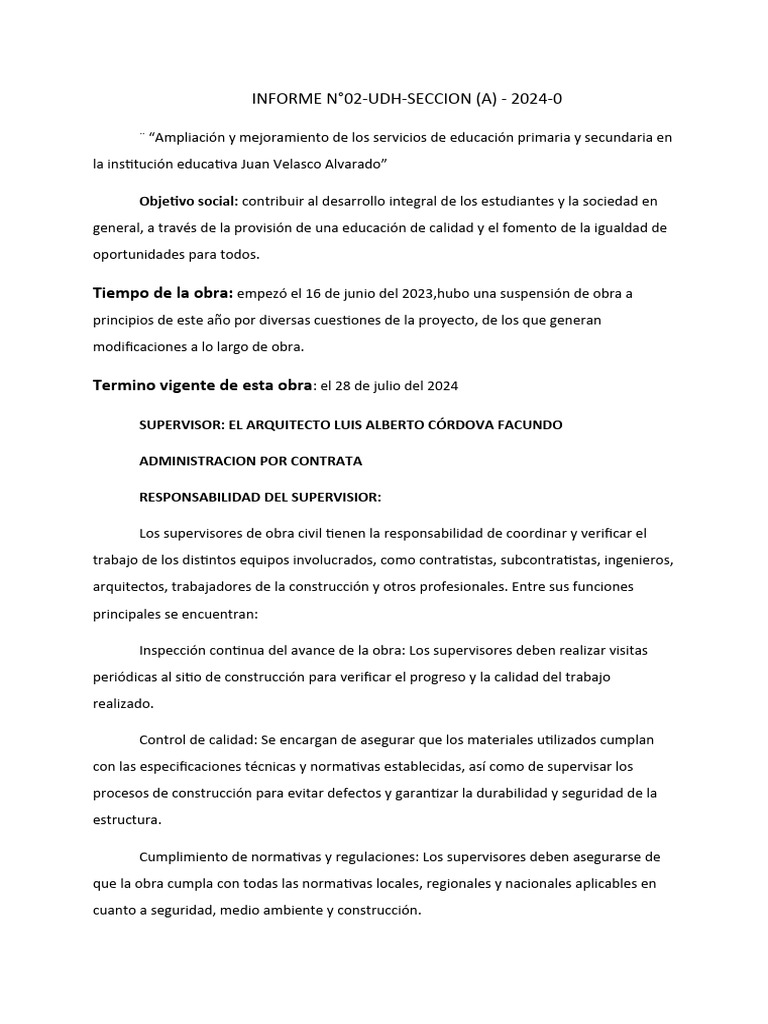 INFORME N | Descargar gratis PDF | Arquitecto | edificio