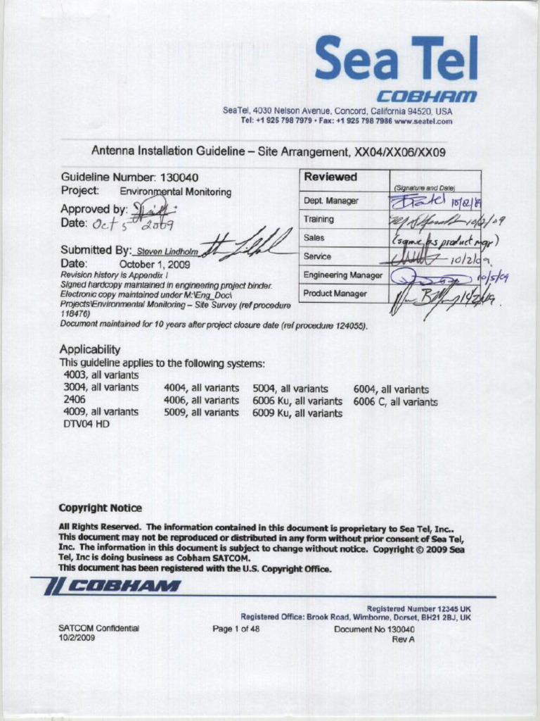 Seatel Installation Guide | PDF | Beam (Structure) | Bending