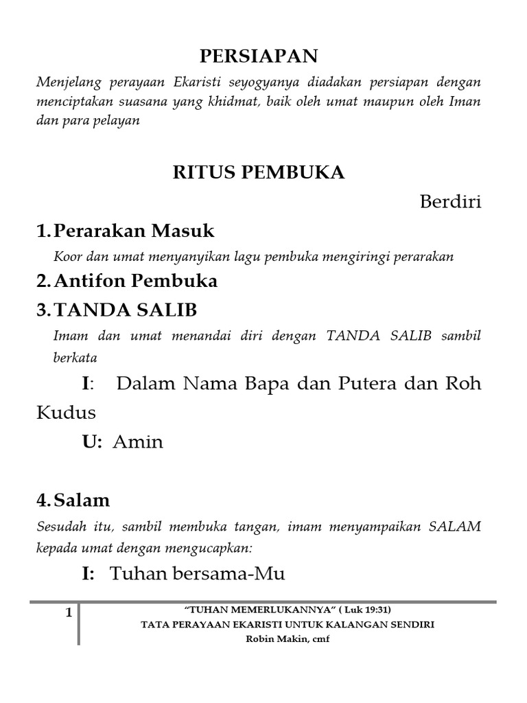 Panduan Misa Syukuran Panen | PDF | Sejarah | Agama & Spiritualitas