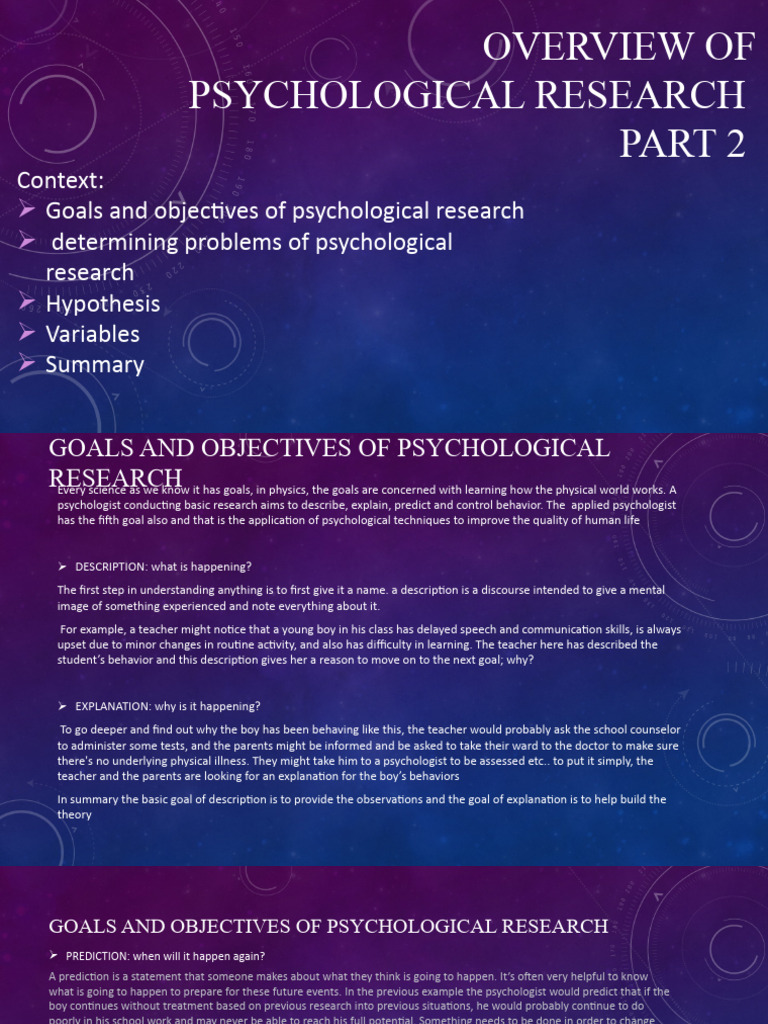 Introduction To Psychological Research PT 2 | PDF | Hypothesis | Psychology