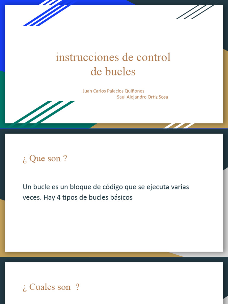 Instrucciones de Control de Bucles | PDF