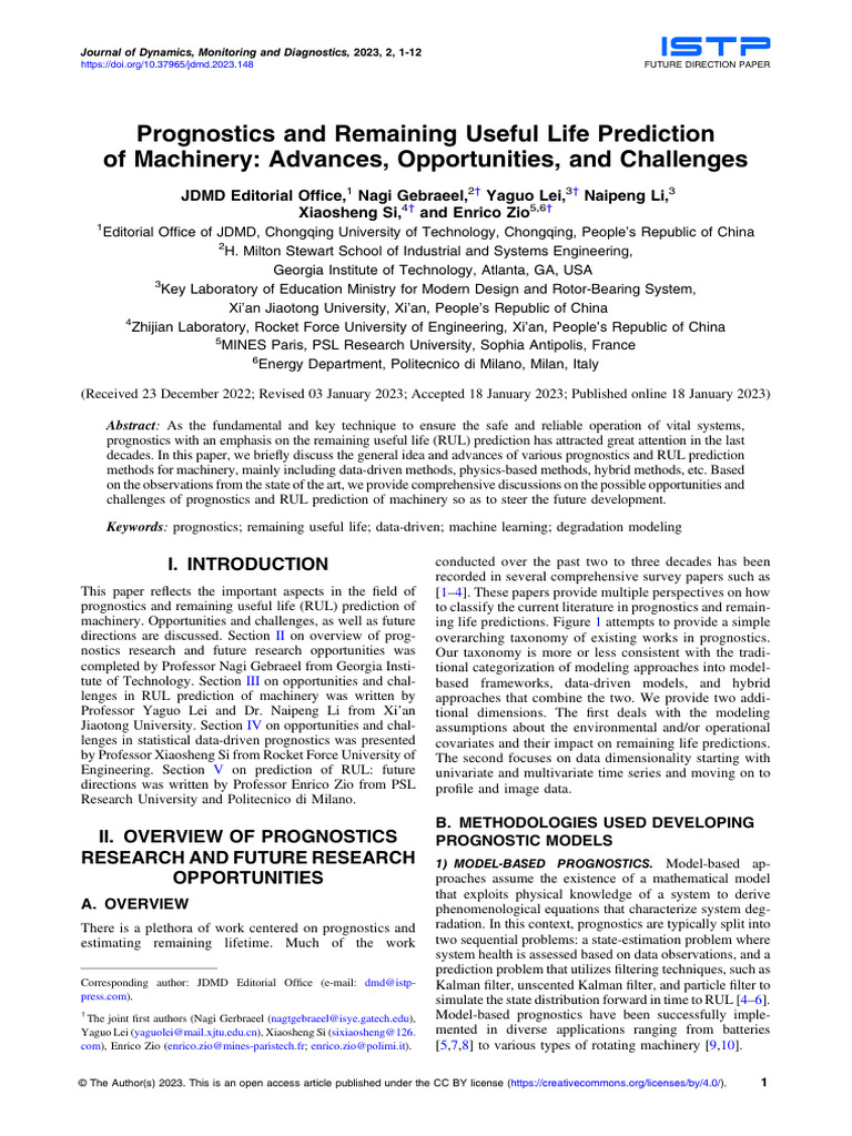 Prognostics And Remaining Useful Life Prediction Download Free Pdf