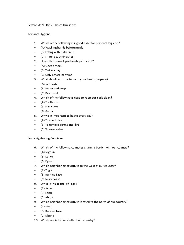 Owop Exam | PDF | Water | Hygiene