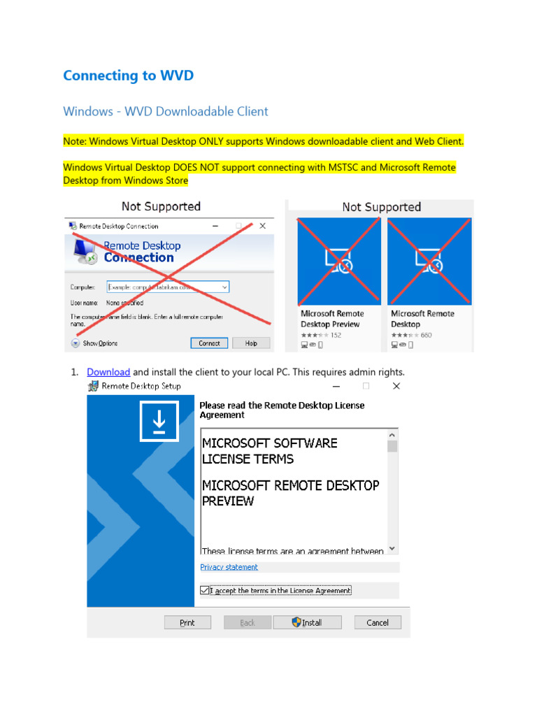 Windows - WVD Downloadable Client | PDF