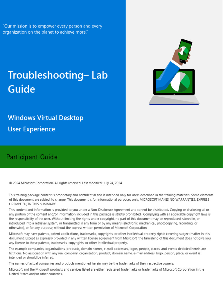 Troubleshooting - Lab Guide: Windows Virtual Desktop User Experience | PDF | Virtual Machine ...