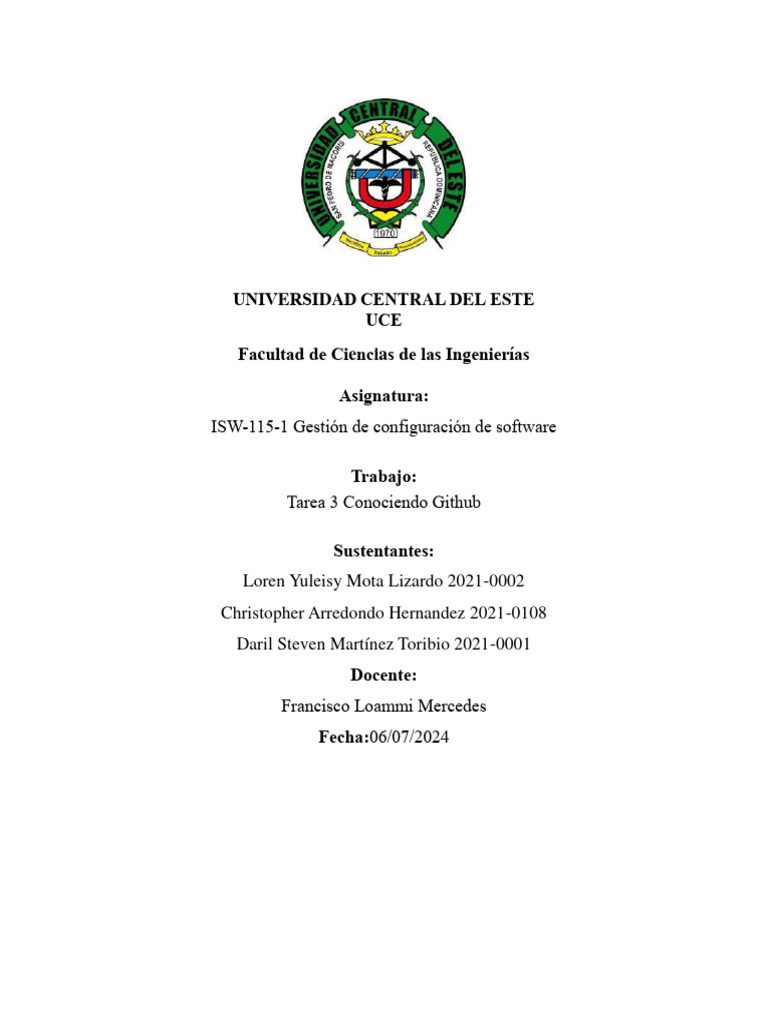 Tarea 3 Conociendo Github | PDF | Ingeniería de software | Software utilitario