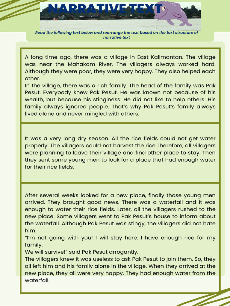 LKPD Narrative Text - For Observation | PDF