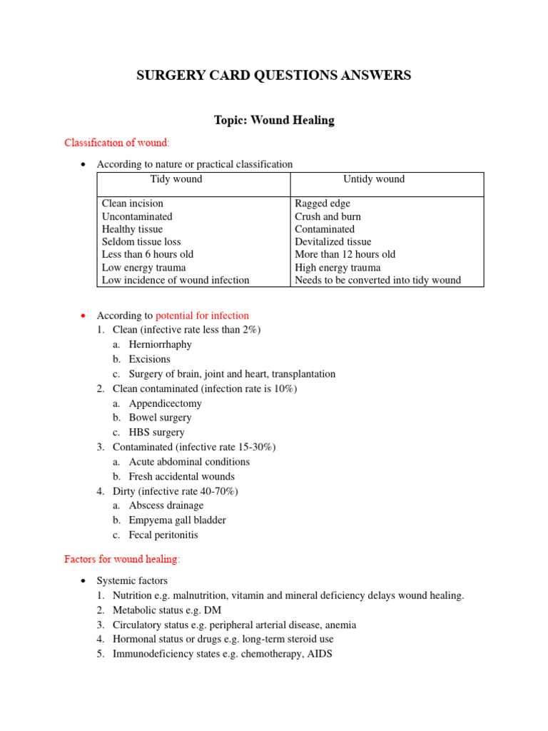 Surgery Card QNA | PDF | Gallbladder | Burn