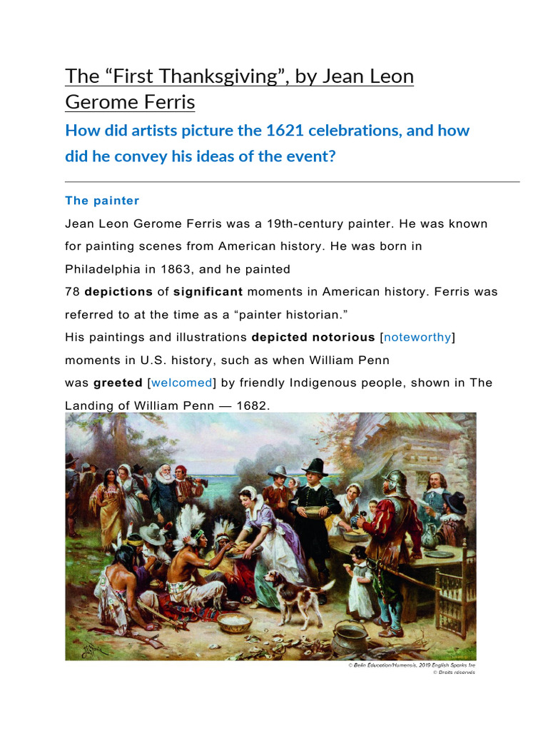 Thanksgiving's Idealized History | PDF | Thanksgiving | Native ...