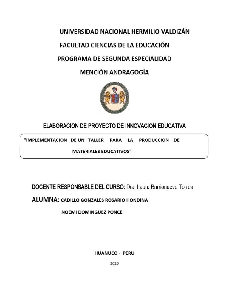 Proyecto Materiales | PDF | Enseñando | Aprendizaje