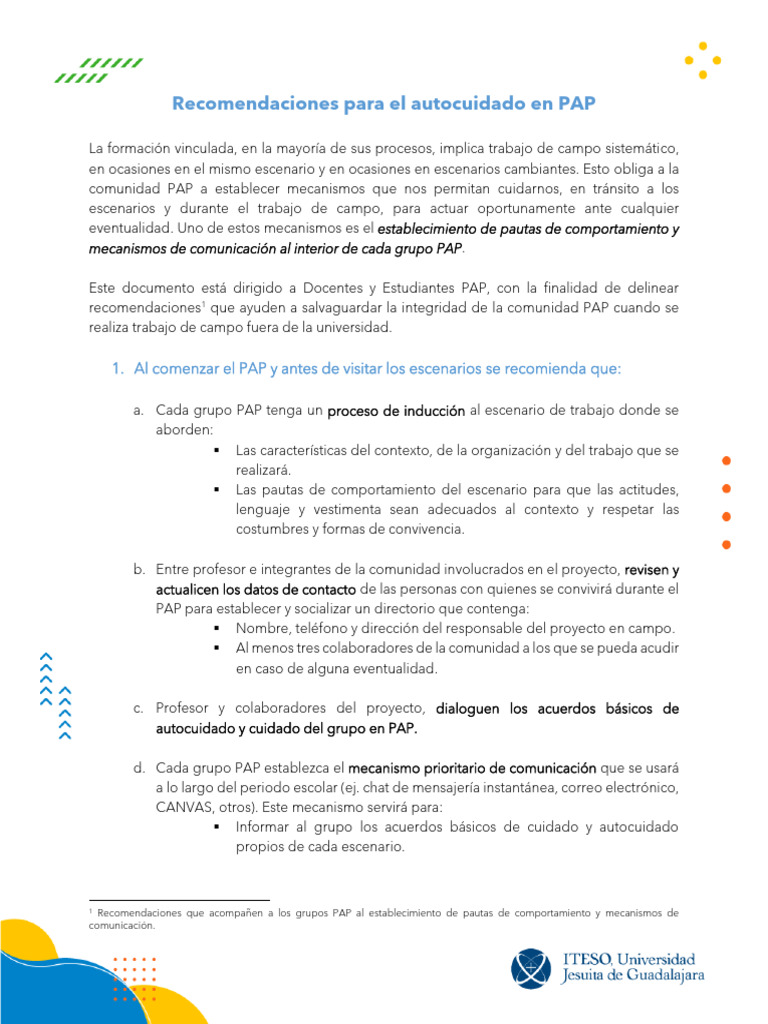 Consejos para el autocuidado en PAP (1) | PDF