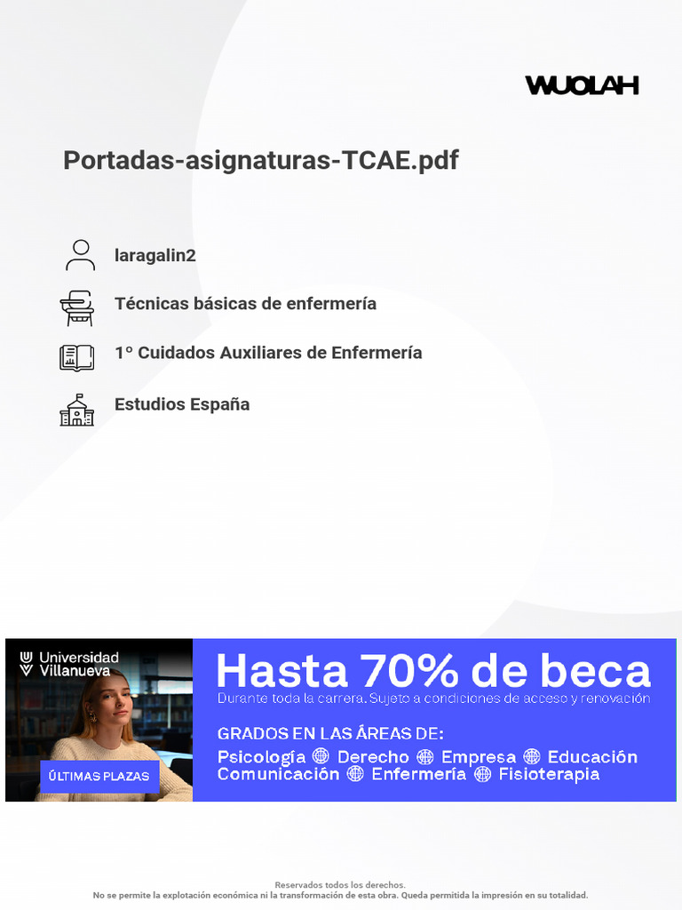 Portadas Asignaturas TCAE PDF | PDF