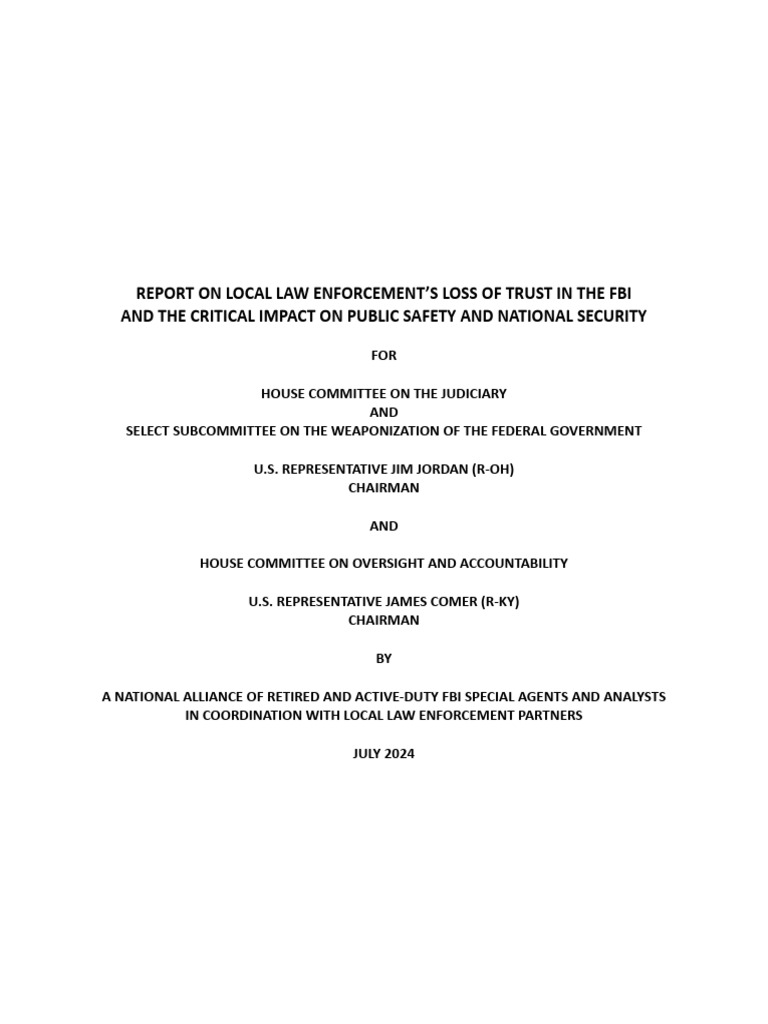 Erosion of Trust in the FBI's Role | PDF | Federal Bureau Of ...