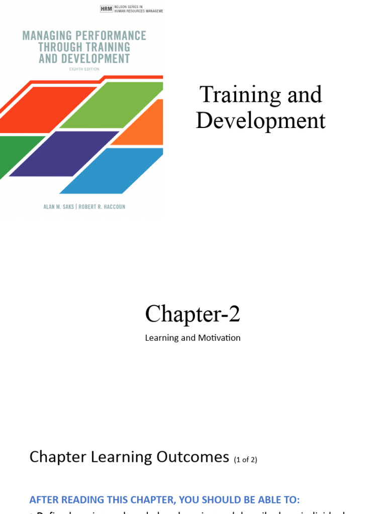 Chapter-2 - Training and Development | PDF | Learning Styles | Goal