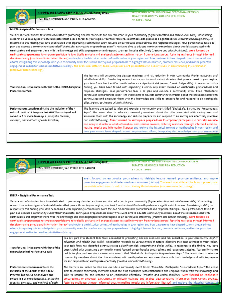 Temp. 3 - DRRR - Cerbito | PDF | Disaster Risk Reduction | Information Literacy