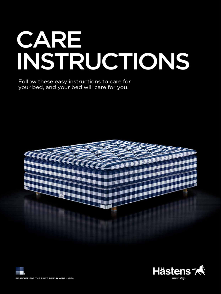 HASTENS CARE INSTRUCTIONS 2023 A4 en | PDF | Mattress | Screw
