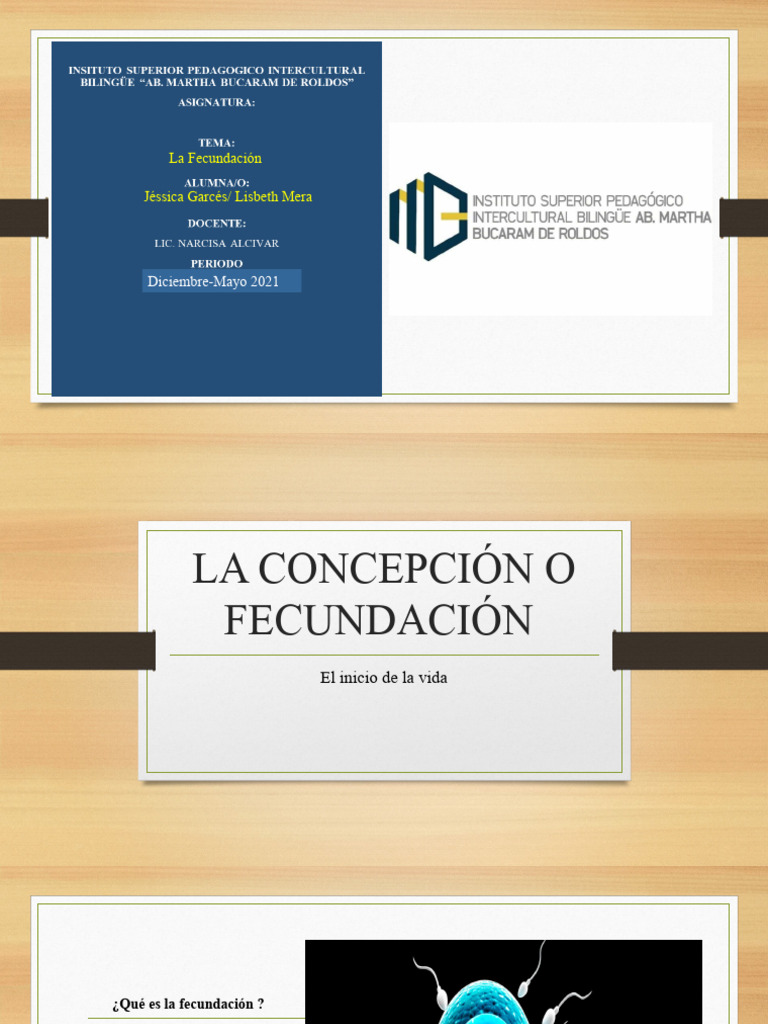 La Fecundación o Concepción | PDF | Fertilización en vitro | Reproducción