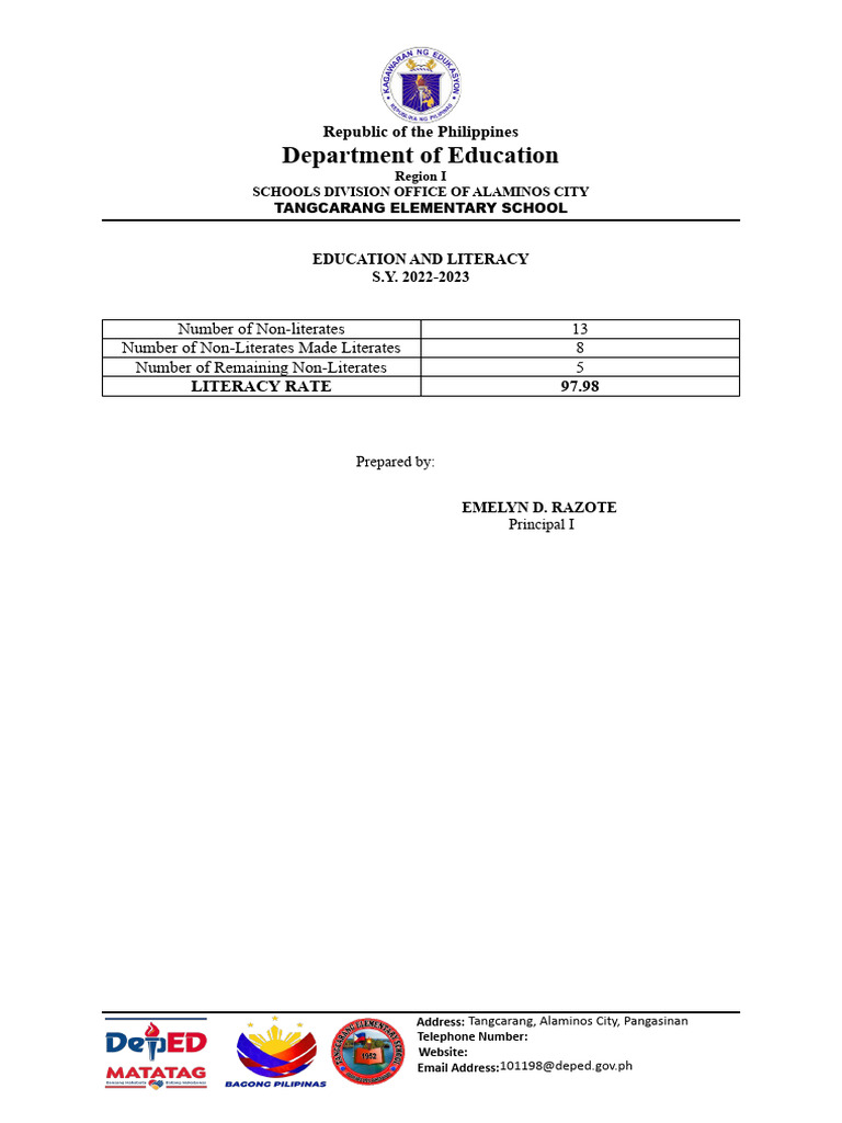 TES Non Literate | PDF