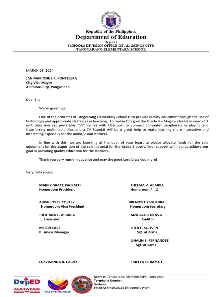 Request Letter | PDF | Learning