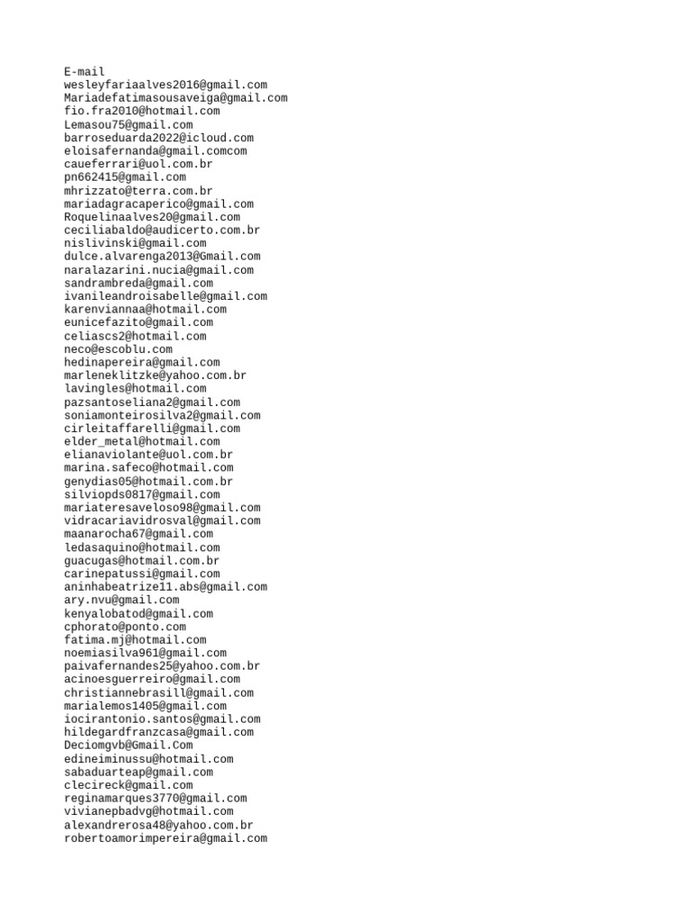 Lista de Emails | PDF