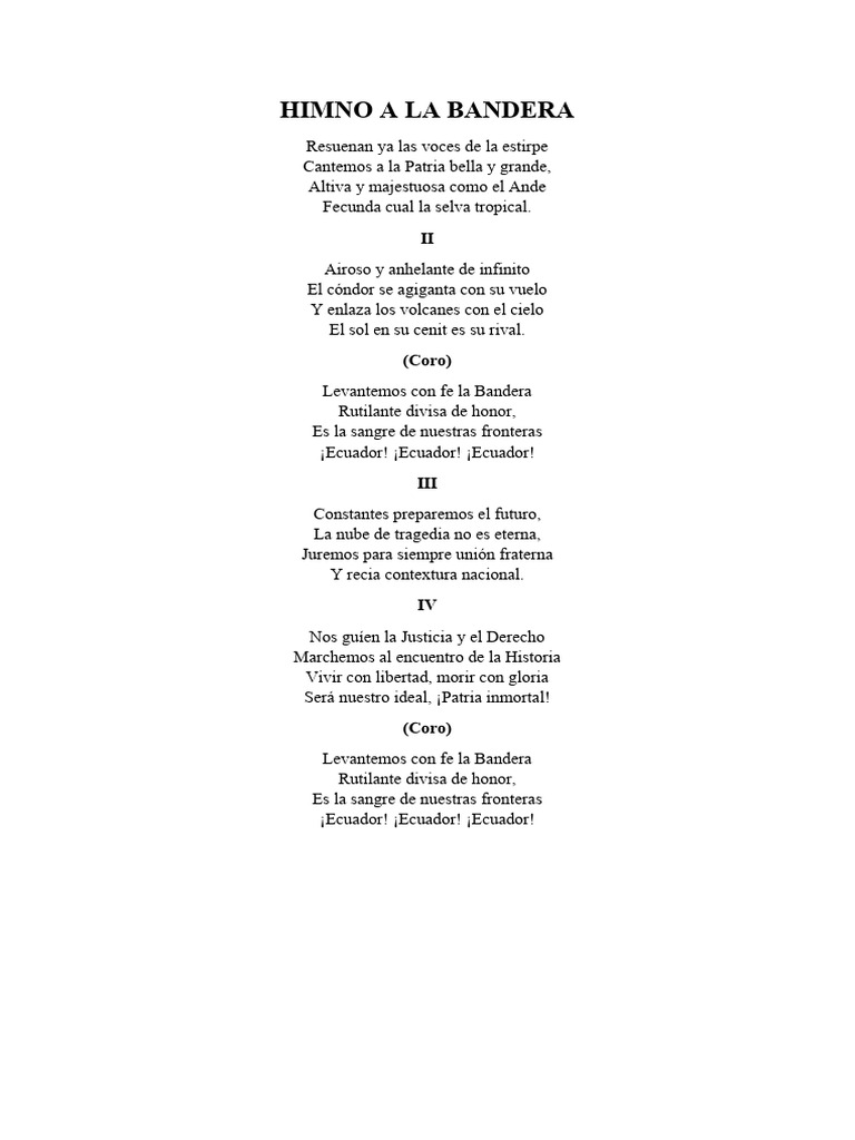 Himno A La Bandera | PDF