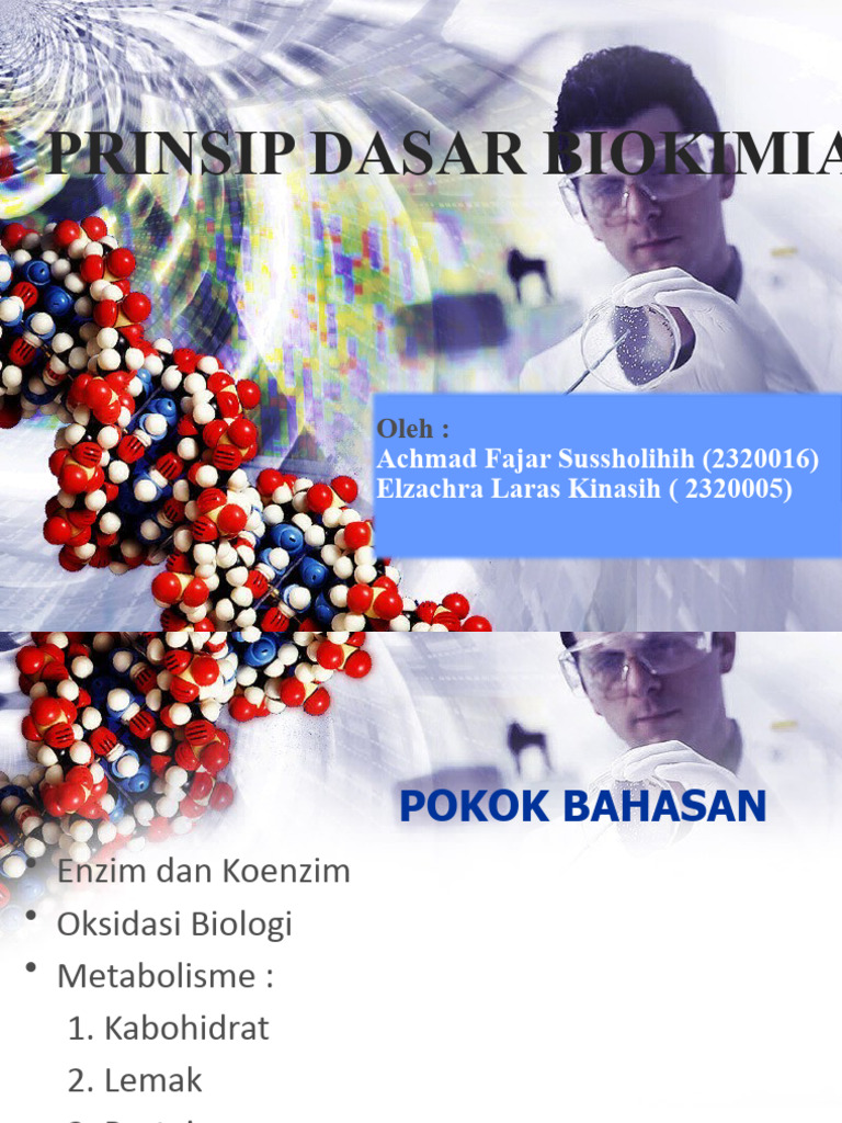 Kel 1 - Prinsip Dasar Biokimia | PDF | Kesehatan Holistik | Sains & Matematika