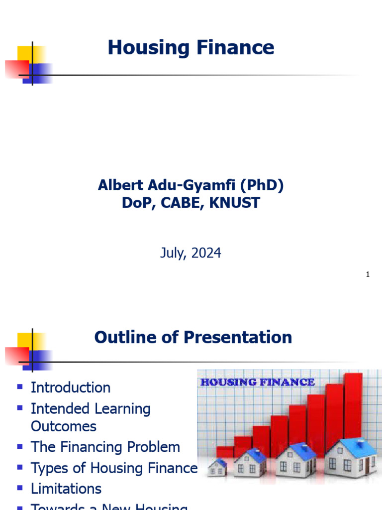 Week 7. Housing Finance | PDF | Mortgages | Loans