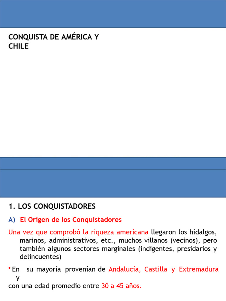 Conquista de America y Chile | PDF | Francisco Pizarro | Hernán Cortés