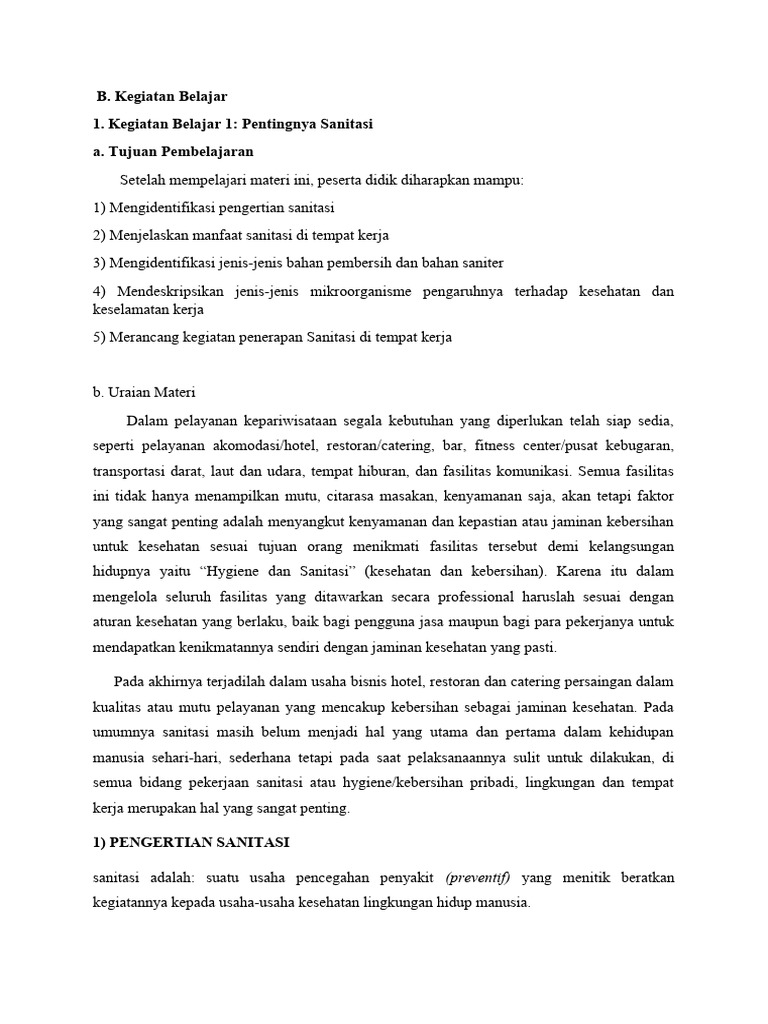 Materi K3LH Perhotelan | PDF