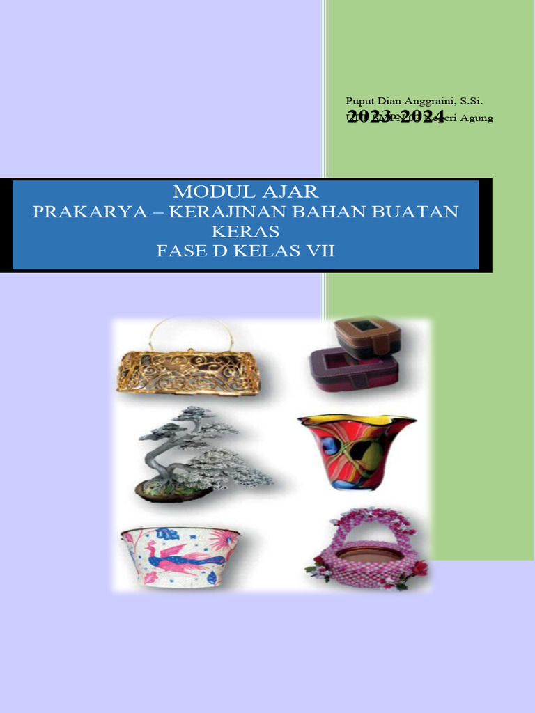 Modul Ajar 4 Prakarya 7 Genap | PDF